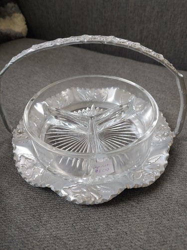 Vtg Forged Aluminum Rose 3 Section Candy Condiments Dish | eBay