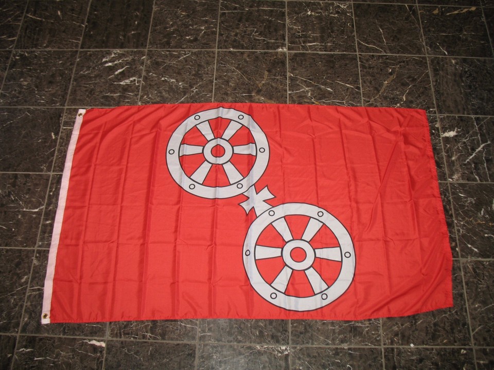 Mainz Germany Flag 3x5 ft German City Banner Wheel 100D Rough Tex Poly ...