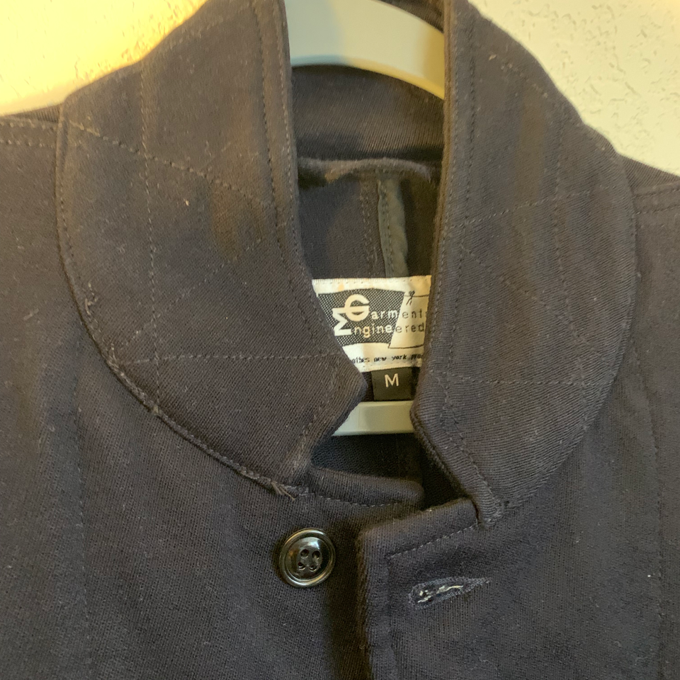 RARE ENGINEERED GARMENTS POPLIN NAVY MELTON WOOL Jacket Coat M MENS ...