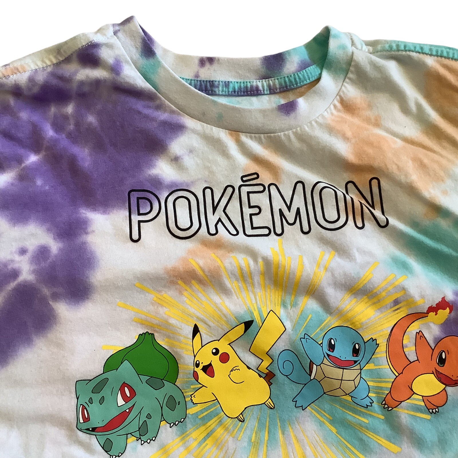 Juniors size XL Pokemon Characters Tie Dye Boxy Cut T… - Gem