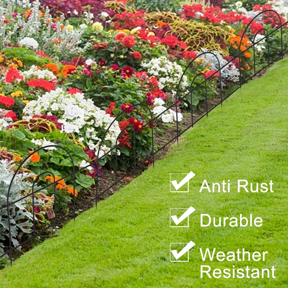 50' X 18" Garden Border Fence 35 PCS Folding Fence Pannel Animal ...