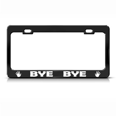 Metal License Plate Frame Bye Bye Car Accessories Black | eBay