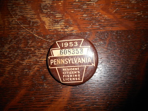 1953 Pennsylvania Fishing License Pin | eBay