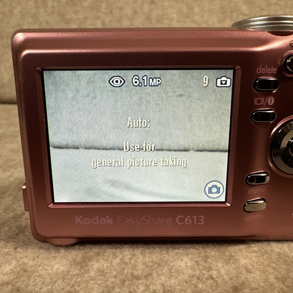 Kodak EasyShare Pink C613 6.2 MP CCD Digicam Digital Camera Tested Very ...