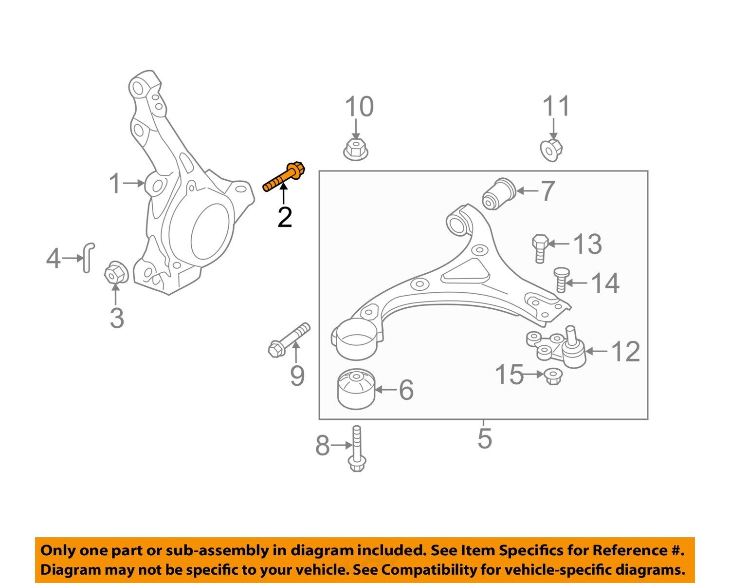 Hyundai 545624D000 Steering Knuckle Bolt for sale online | eBay