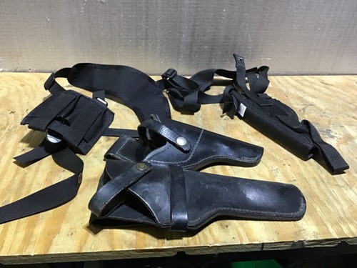 USA made Auto shoulder rig Holster and 2 revolver holster. Unmarked | eBay