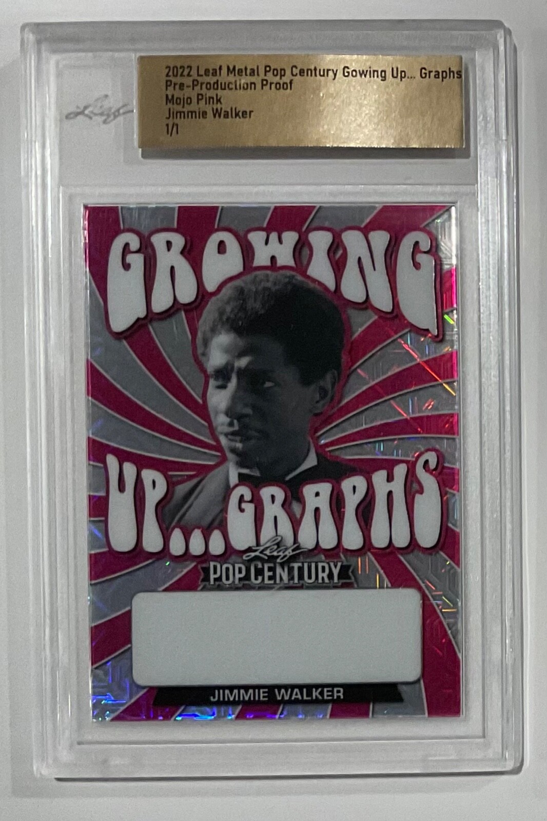 2022 Leaf Metal Pop Century Jimmie Walker Proof Mojo Pink 1/1 | eBay