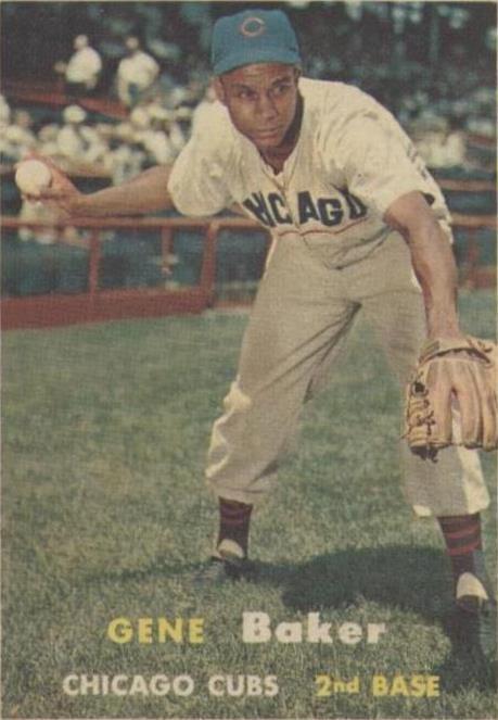 1957 Topps - Gene Baker #176 Name Misspelled as Bakep on Back online ...