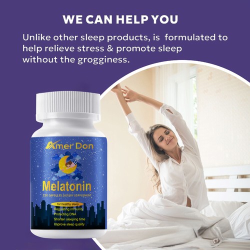 Natural 120 Caps Sleep Better Relieve Stress Improve Sleep Health ...