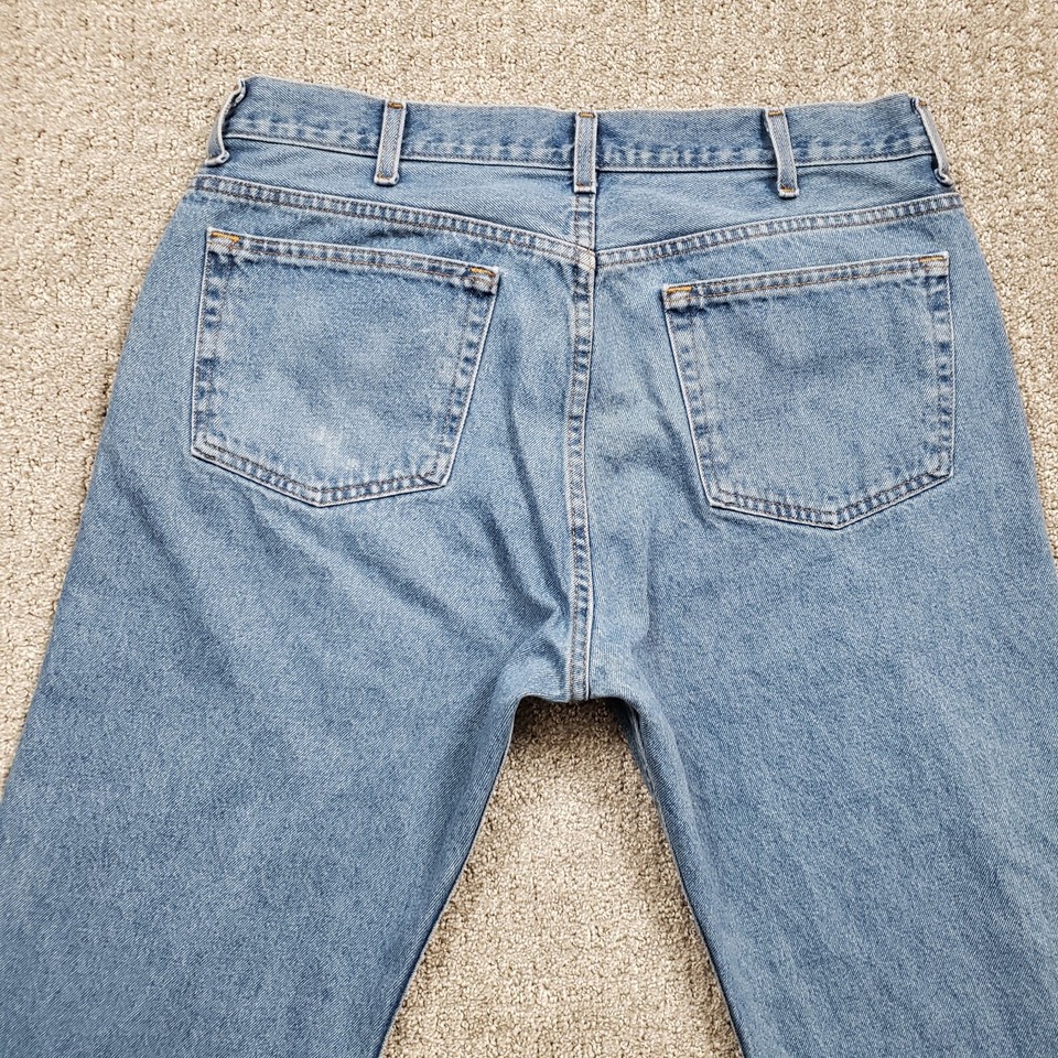 Vintage Y2k Baggy Light Wash Jeans 36x27 Blue Straight Skater Loose Tag ...