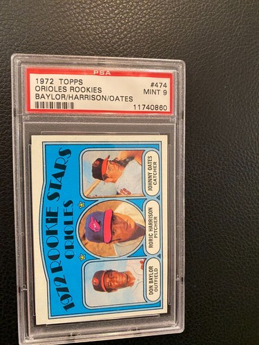 1972 TOPPS ROOKIE STARS DON BAYLOR PSA 9 High grade LOOK CLOSE Sharp ...