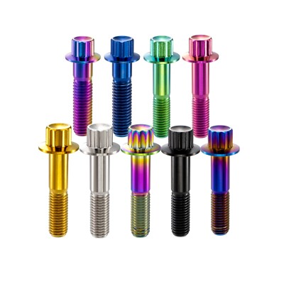 M6 Titanium Bolt Ti Split Rim Bolts BBS Wheels Screw 12 PT Assembly ...