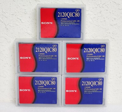 5 SONY 2120 QIC-80 QIC80 120MB Data Cartridge | eBay