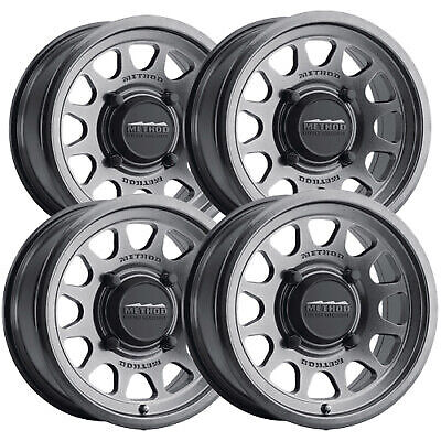 (Set of 4) Method UTV MR414 Bead Grip 14x7 4x156 Gunmetal Wheels Rims ...