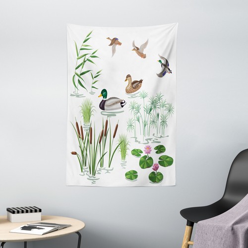 Duck Tapestry Lake Animals Plants Print Wall Hanging Decor | eBay
