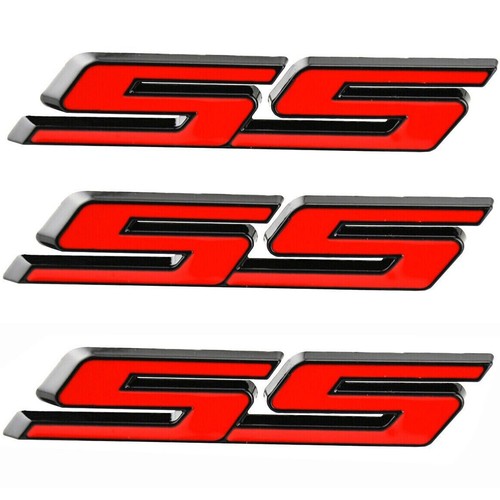 3x Metal Ss Emblem Decal 3D for Camaro Zl1 1Le Impala Cobalt Seriers ...