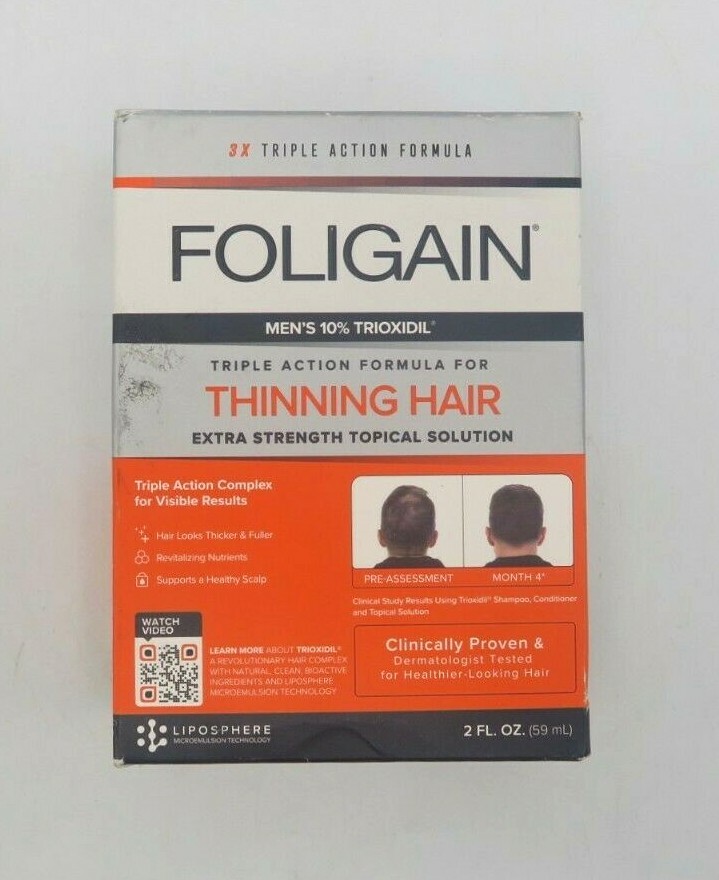 Foligain Men's Triple Action for Thinning Hair Topical Solution 2 fl ...
