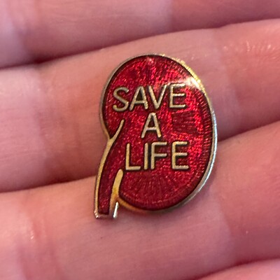 Vintage Save a Life Kidney Cloisonne Lapel Pin Donation Diabetes ...