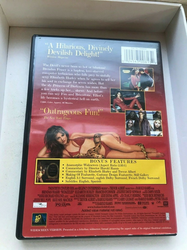 Bedazzled (DVD, 2001, Special Edition) Elizabeth Hurley, Brendan Fraser 24543008132| eBay