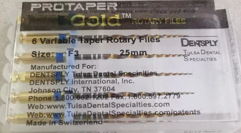 Dentsply Protaper Gold Rotary Files 21mm/25mm/31mm Tulsa Assorted ...