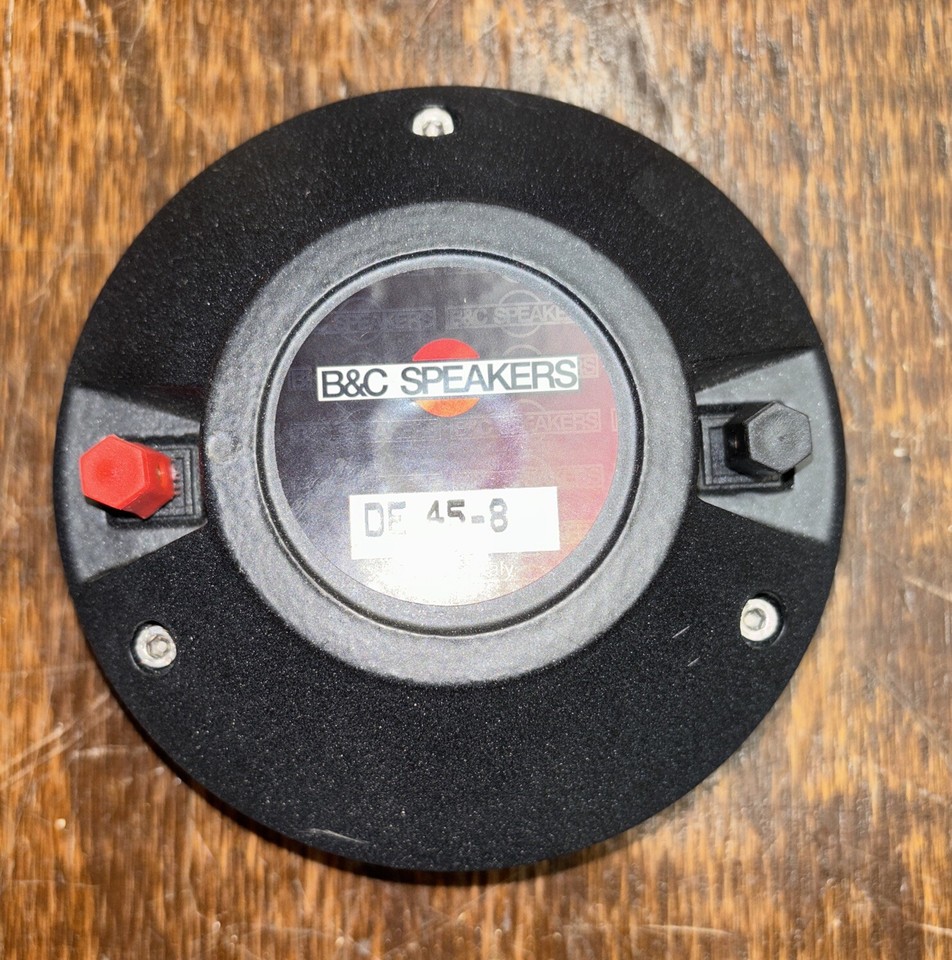 B&C Speakers DE45-8 1” Horn Tweeter Driver 8 Ohm 2/3 Bolt - OEM ...