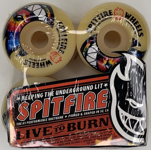 Vintage NOS Spitfire Classics Bighead Tie-Dye 51MM Skateboard Wheels ...