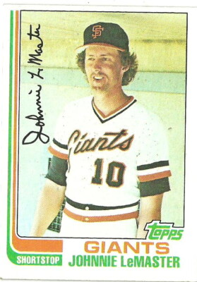 JOHNNIE LeMASTER SAN FRANCISCO GIANTS #304 - TOPPS NM-MT 1982 | eBay