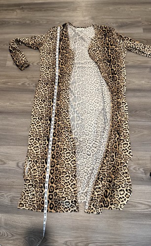 Umgee Multicolor Leopard Print Long Sleeve Duster Long Cardigan Womens ...