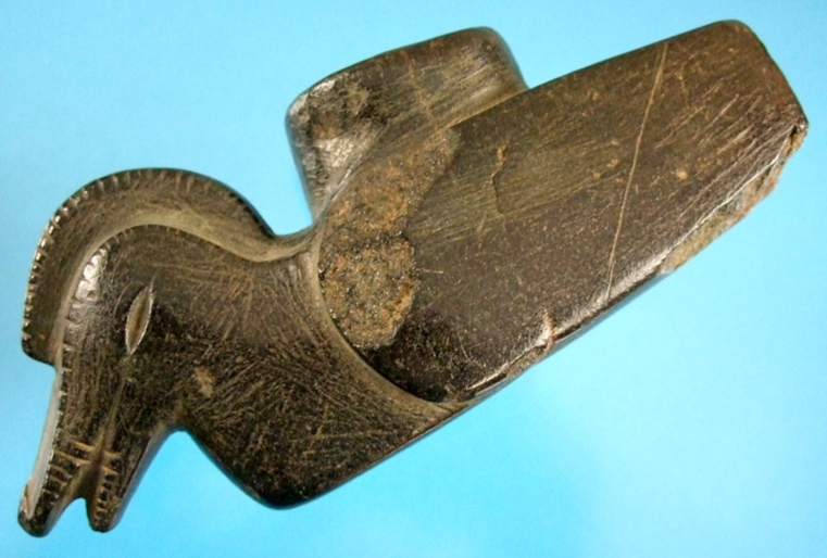 Super Fine Authentic Steatite Wood Duck Great Pipe Indian Arrowheads ...