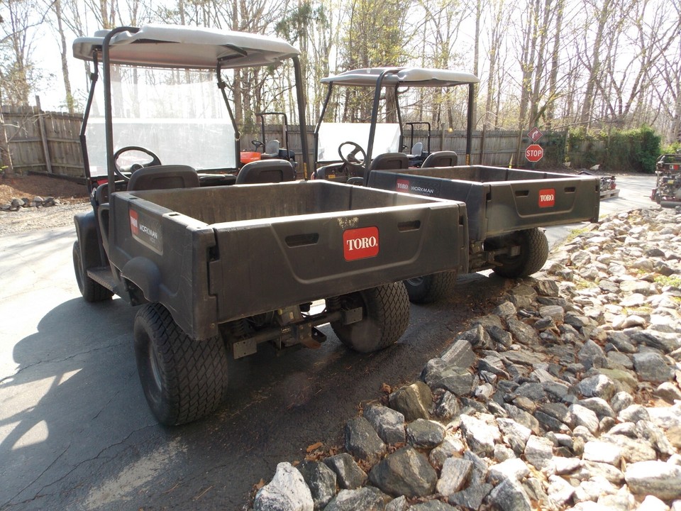 2 - 2018 TORO WORKMAN MDX'S with B&S V-TWIN GAS ENGINES W/ MANUAL DUMPS ...