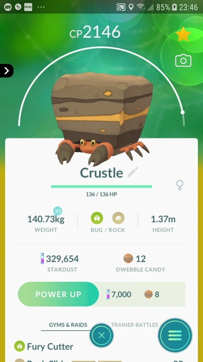 Pokemon Crustle Evolution