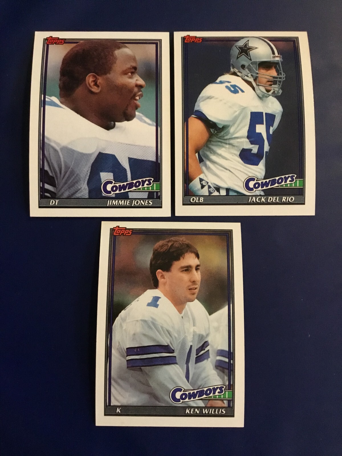 1991 Topps #366 #370 #372 Willis, Jack Del Rio, Jones Lot 3 Cowboys | eBay