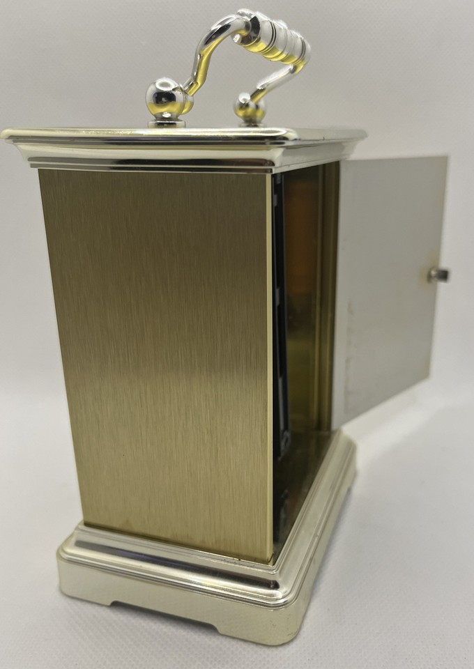 📦 Vintage Seth Thomas Gold Brass Rapture Carriage Quartz Clock Model ...