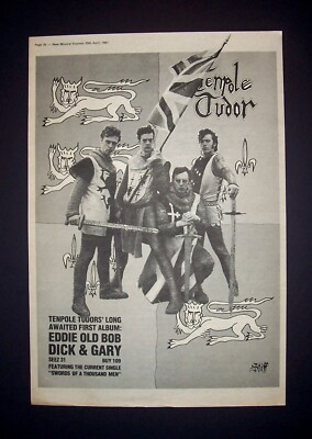 Tenpole Tudor Eddie Old Bob Dick & Gary 1981 Poster Type Advert, Promo ...
