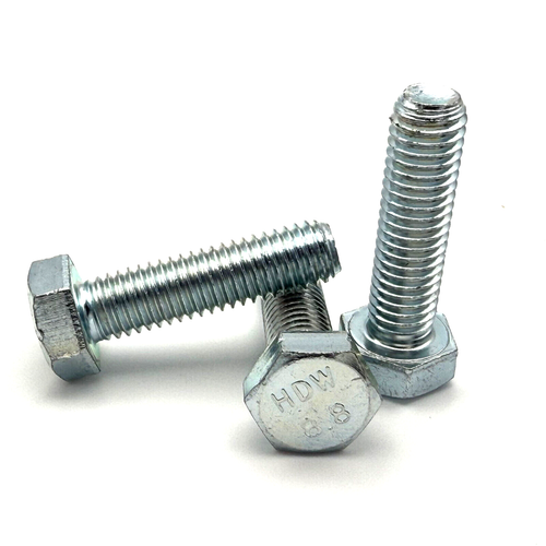 M8 (8mm) Set Screws Fully Threaded Bolts Class 8.8 High Tensile Zinc ...