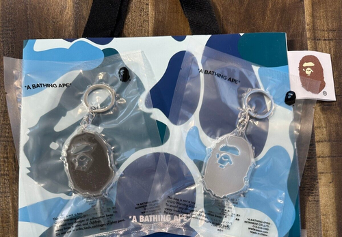*Bape* APE HEAD REFLECTIVE KEYCHAIN Grey & Dark Grey | eBay