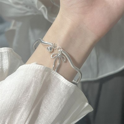 Light Luxury Bow Bracelet Romantic Adjustable Opening Bracelet Jewelry ...
