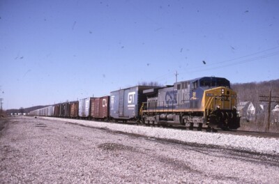 CSX 91 Railroad Train Locomotive LOWELLVILLE OH Original 1996 Photo Slide | eBay