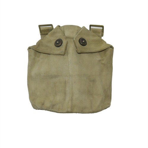 Genuine British Army Surplus Vintage Canvas Field Flask Canteen Pouch ...