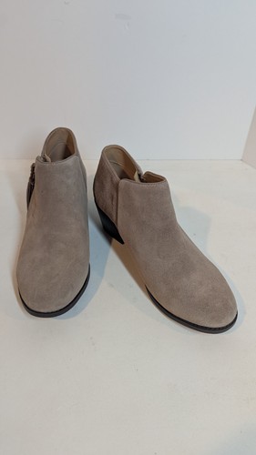 Vionic Marissa Women Sz 8 Taupe Suede Ankle Boots Water Repellant Zip ...