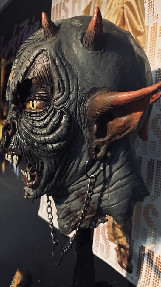 Rare Demon Halloween Mask Full Head Latex Demon Mask Scary Read | eBay