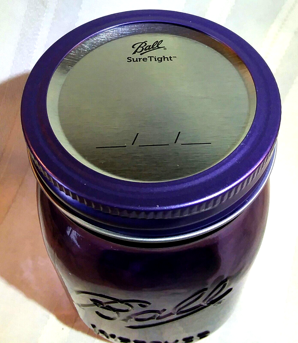 Purple Painted Mason Jars