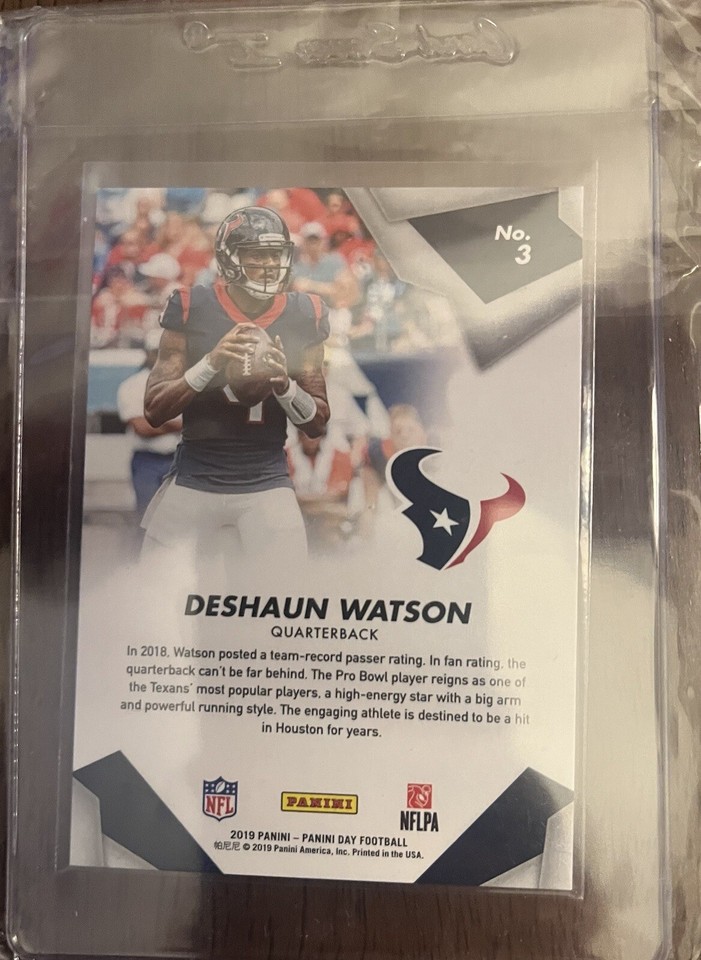2019 Panini Day Rainbow Spokes #3 Deshaun Watson 4/50 JERSEY NUMBER | eBay