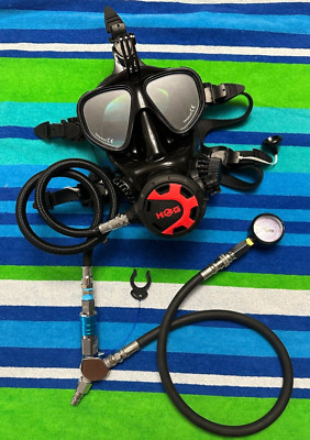 Hookah diving Full face Mask w/ pressure gauge. HOG 2nd stage | eBay