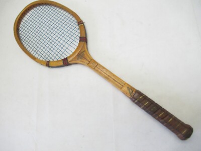 VINTAGE HARRY C. LEE CO. "DREADNOUGHT DRIVER" TENNIS RACQUET. ANTIQUE ...