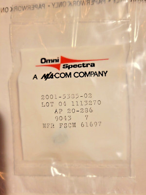 OMNI SPECTRA Connector 2001-5385-02 | eBay