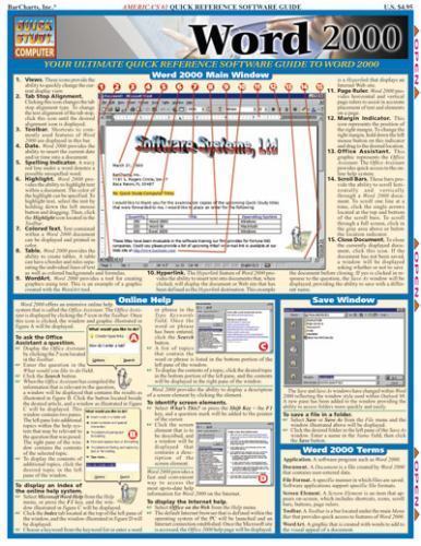 Word 2000 by Staff BarCharts Inc. (1999, Book, Other) for sale online ...