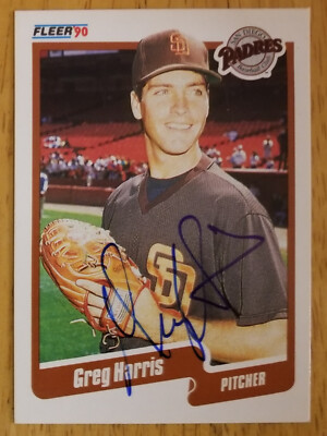 Greg Harris Autographed Signed 1990 Fleer San Diego Padres Pitcher ...