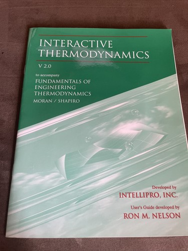Interactive Thermodynamics CD-ROM Version 2.0 with User's Guide to ...