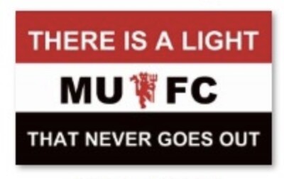 Manchester United Flag 6x4 There Is A Light Man Utd Flag MUFC Brand New ...